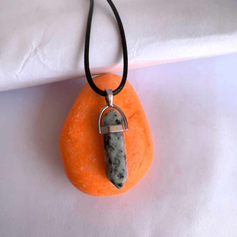 Kiwi Jasper Hexagon Bullet Necklace for Boys – Kekaa