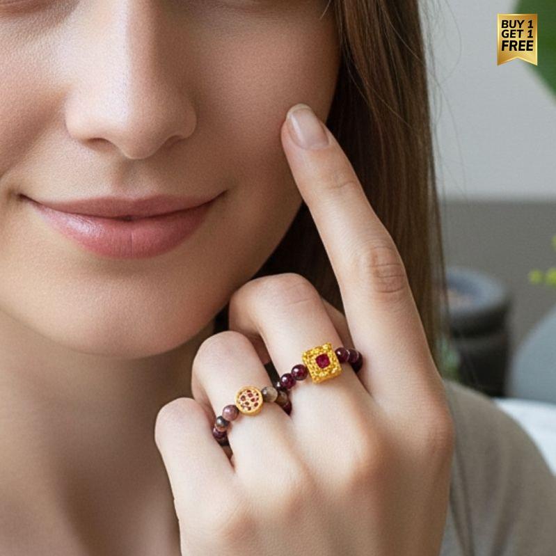 Flexi Modern Rings | Carnelian Gemstones - For Women | Includes: Rings ...